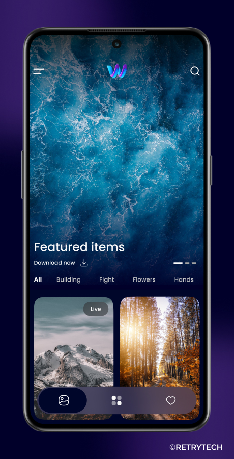 Sphere : Live Wallpaper App | Android Wallpaper app with admin panel (Laravel) by RetryTech
